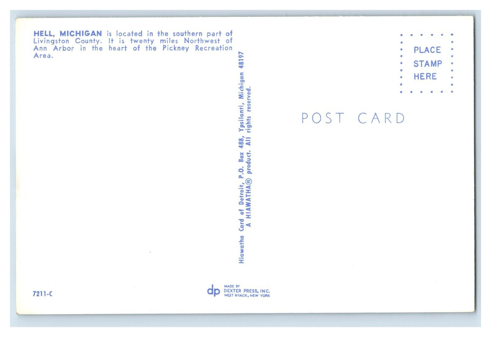 Vintage Hell Michigan Devil Kids Pickney Area Weather Bureau Postcard ...