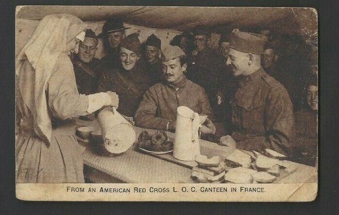 Ca 1915 PPC WWI Photo Type Red Cross Canteen In France Unposted ...