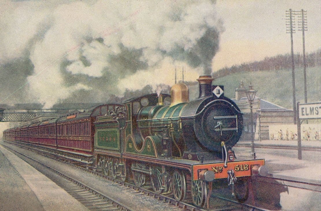 SE & C Wainwright Class E Train at Elmstead Woods in 1910 Postcard ...