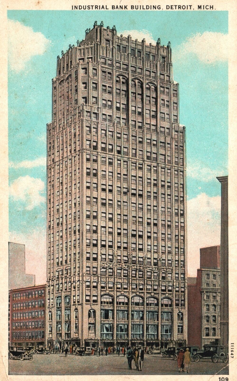 Vintage Postcard 1929 Industrial Bank Building Financial District ...