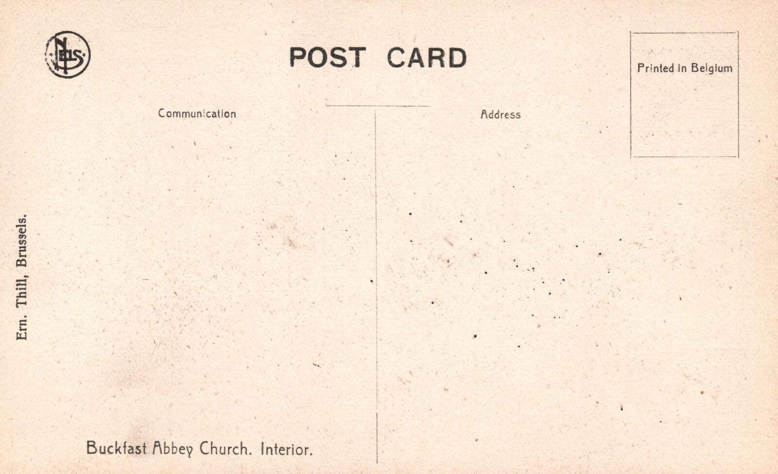 Vintage Postcard 1910's Buckfast Abbey Church Interior England UK ...