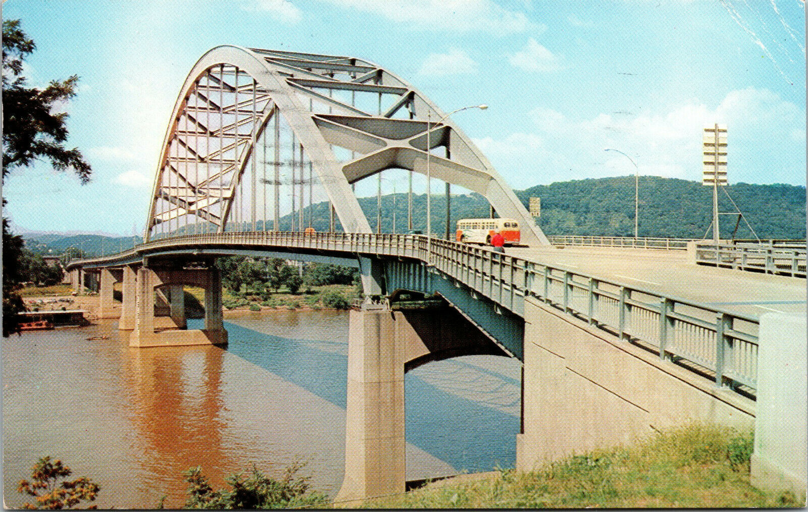 Vtg 1960s Fort Henry Bridge Ohio River Wheeling West Virgina WV ...