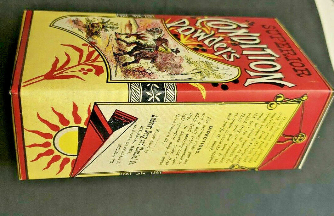 Vintage Superior Condition Powder Box Label Display on Foam Block U40 ...