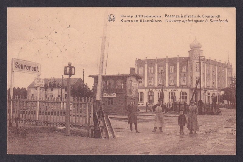 BELGIUM Postcard Camp d'Elsenborn (Elsenborn camp), Sourbrodt level ...