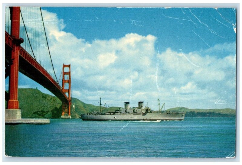 1954 The USS General AE Anderson Steamer Ship Bridge Scene Vintage ...