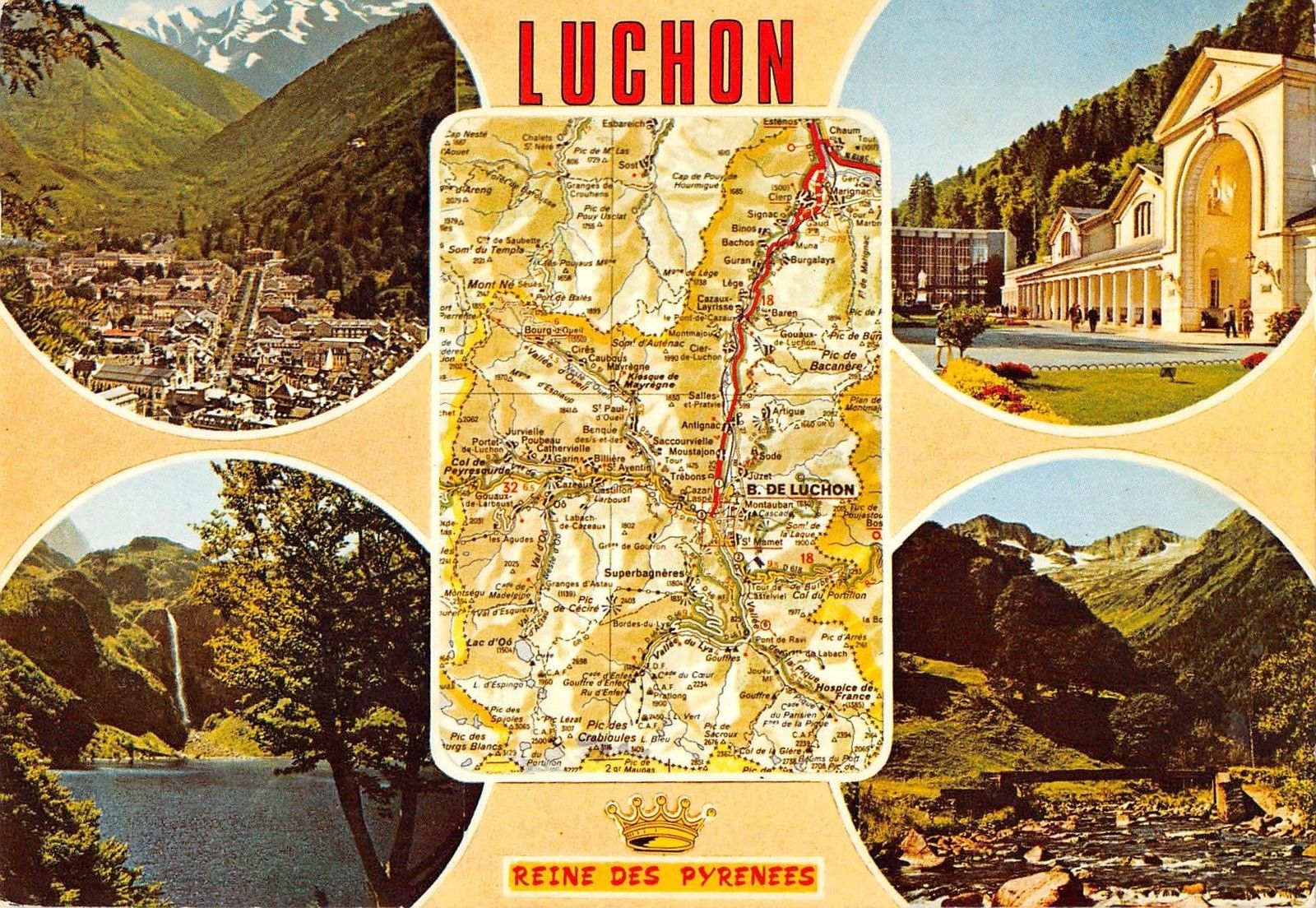 BT8594 Luchon Map cartes geographiques France | Europe - France - Other ...