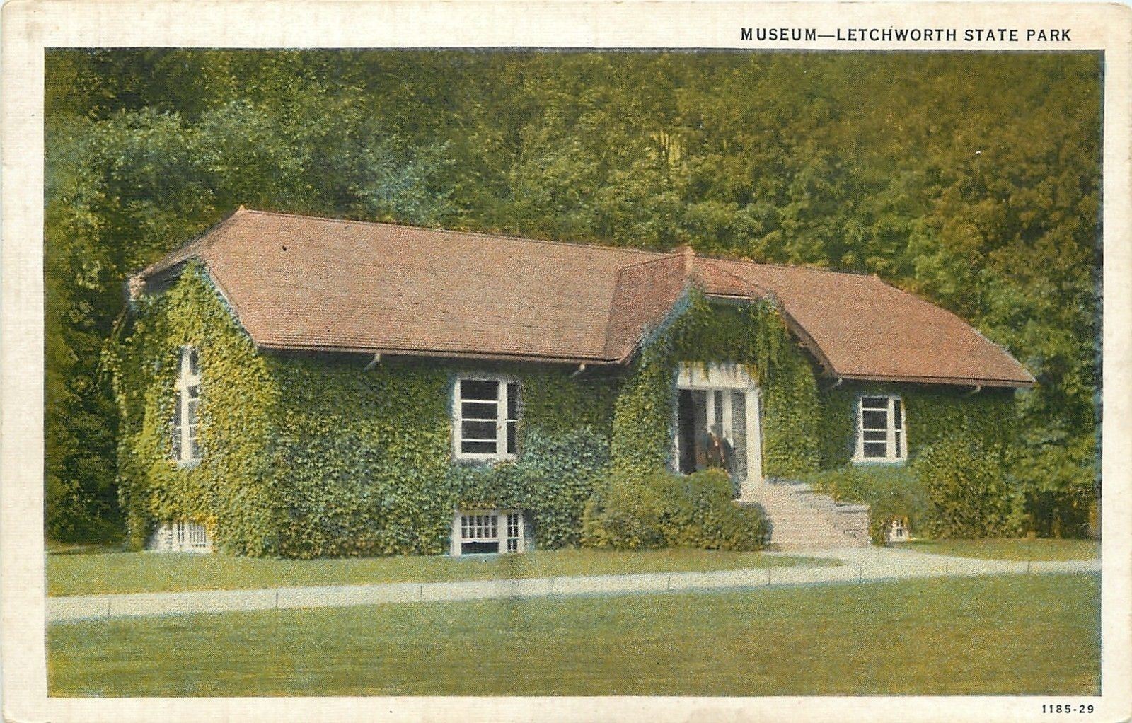 Letchworth State Park New York~Museum Covered in Ivy~1929 Postcard ...