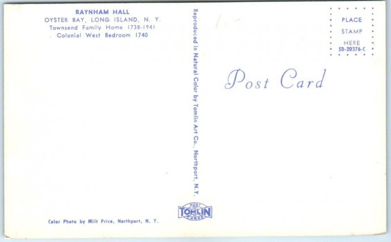 Colonial West Bedroom - Raynham Hall - Oster Bay, Long Island, New York ...