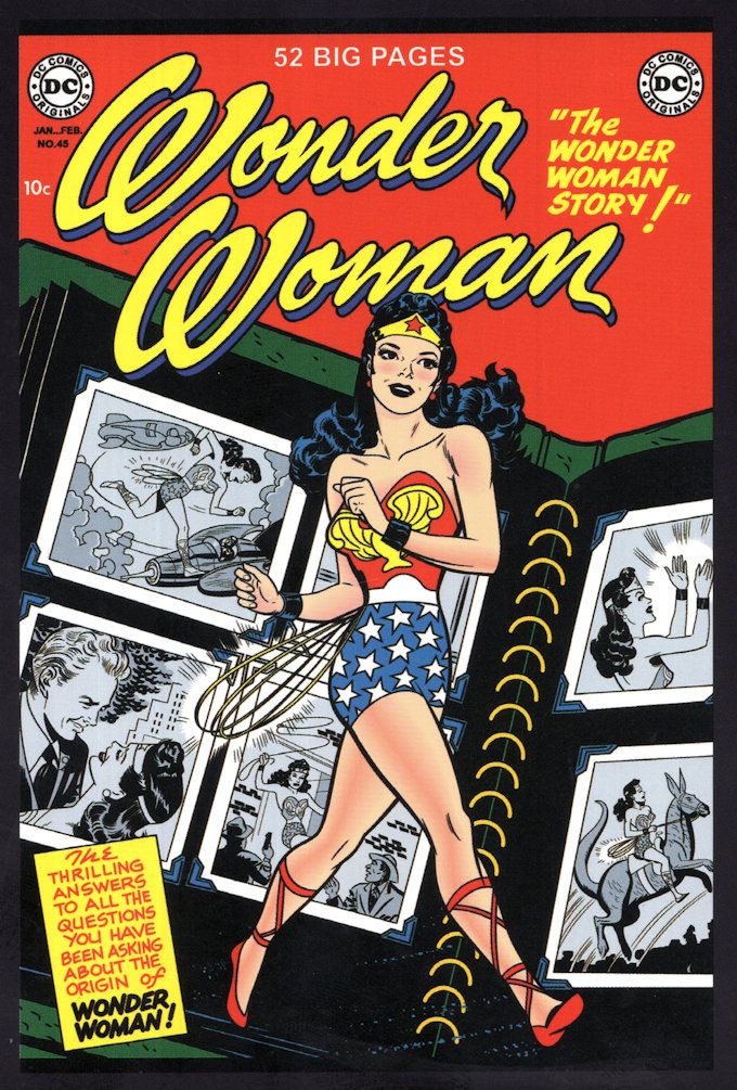 Wonder Woman Number 45 Comic Book DC 1951 Cover Art Postcard | Topics ...
