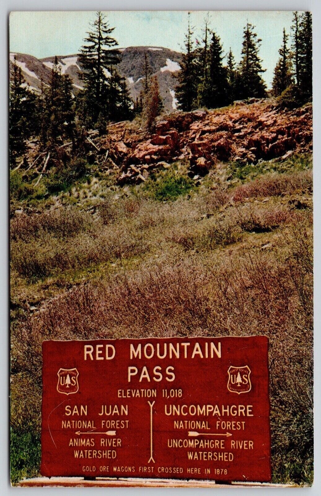 Red Mountain Pass Million Dollar Hwy Ouray Silverton Postcard UNP VTG ...