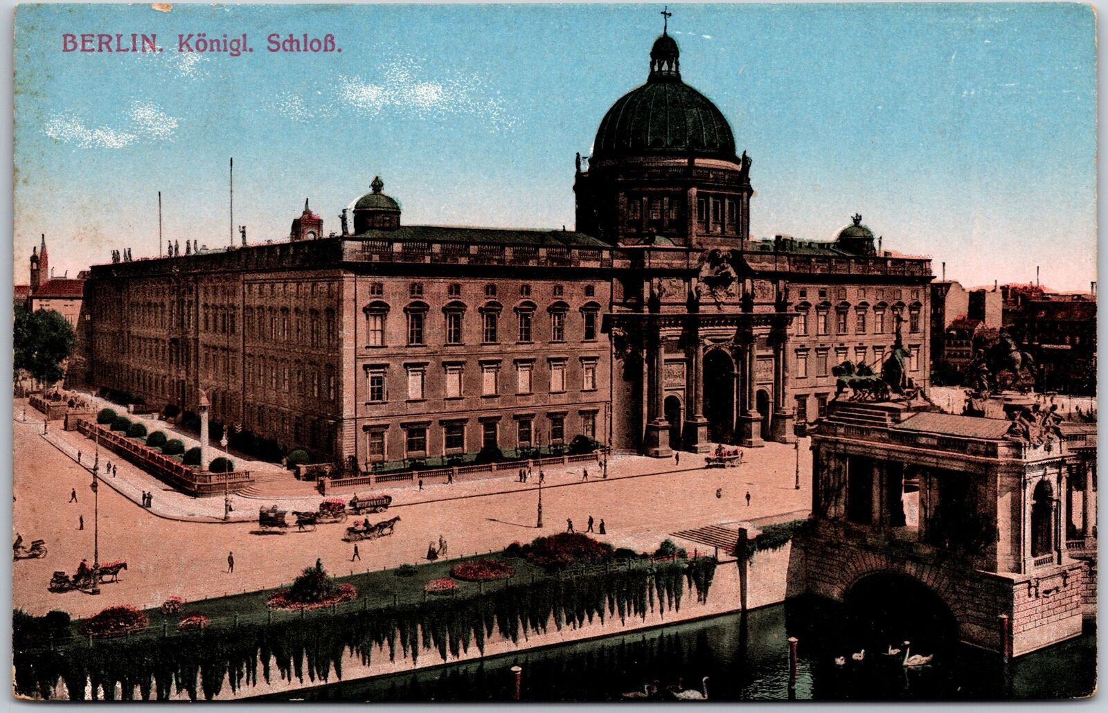 Berlin Konigl Schlob Germany Royal Palace Sculpture Lake and Grounds ...
