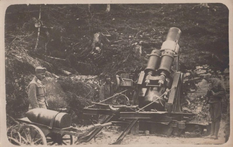 Rppc Soldiers Cannon GUN Austria WW1 Military Real Photo Postcard (C ...