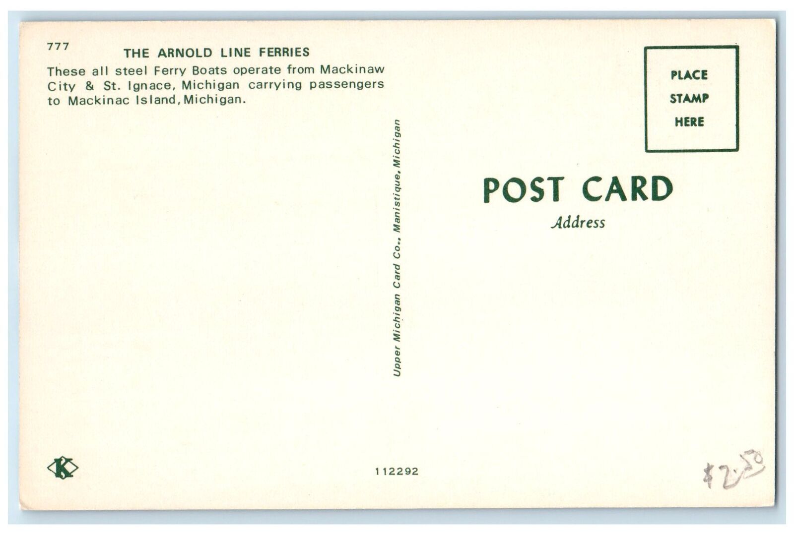 c1960's Arnold Boat Line Steel Ferry Boats Mackinac Island Michigan MI ...
