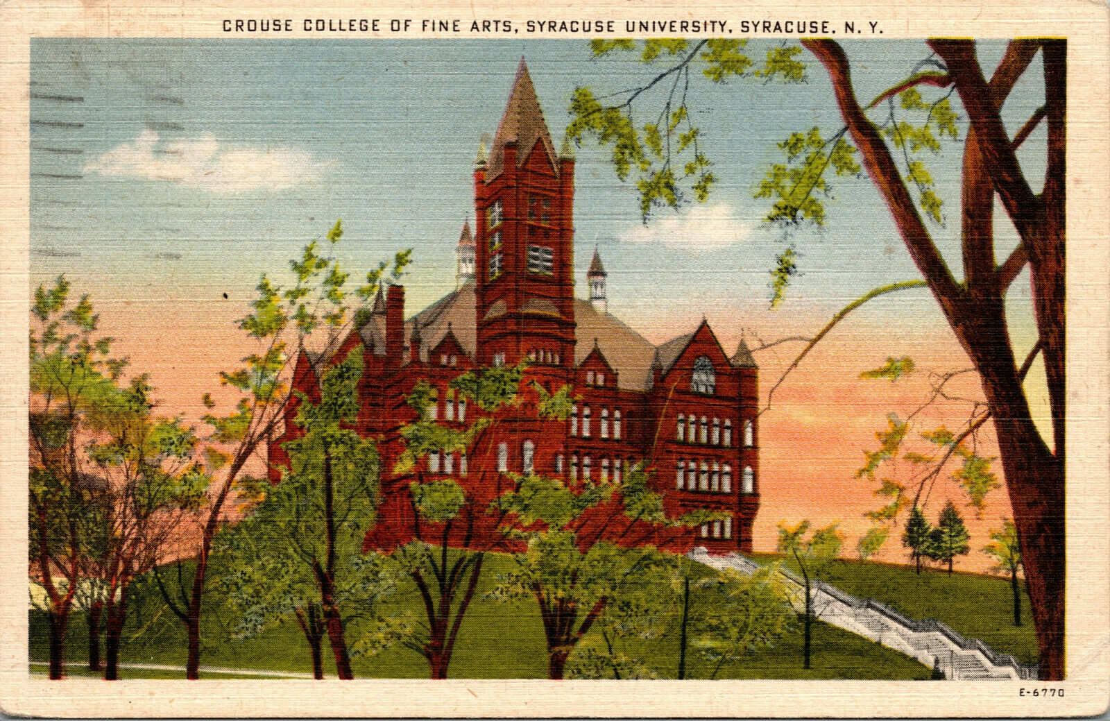 Vtg 1940s Crouse College Of Fine Arts Syracuse University New York ...