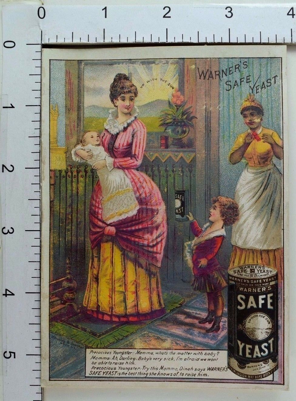 Warner's Safe Yeast Child Holding Product Mom Baby & Dinah The Maid *C ...