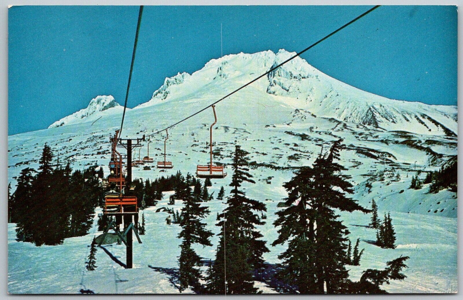 Mt. Hood Oregon 1960s Postcard Ski Lift At Timberline Lodge | United ...