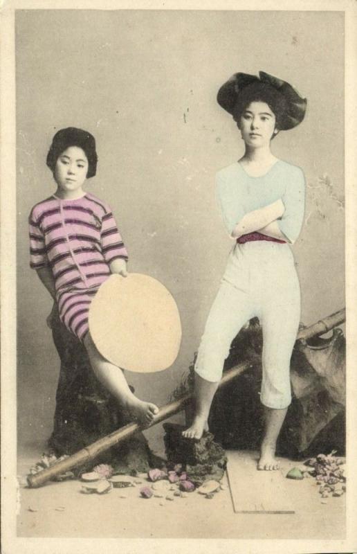 japan, Japanese Girls in Swimsuits Bathing Suits (1910s) | Asia ...