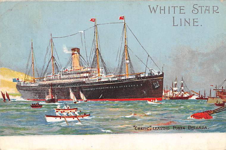 SS Cretic White Star Line Writing on back | Topics - Other, Postcard ...
