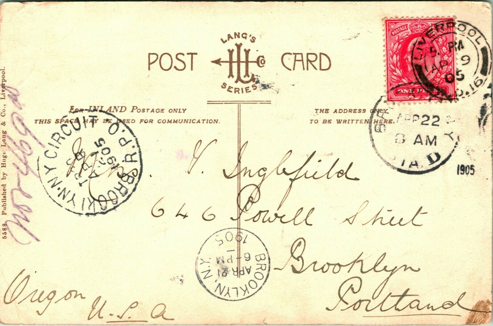 Vtg Postcard 1905 Chester Wales England UK Eastgate Lang's Series FIVE ...