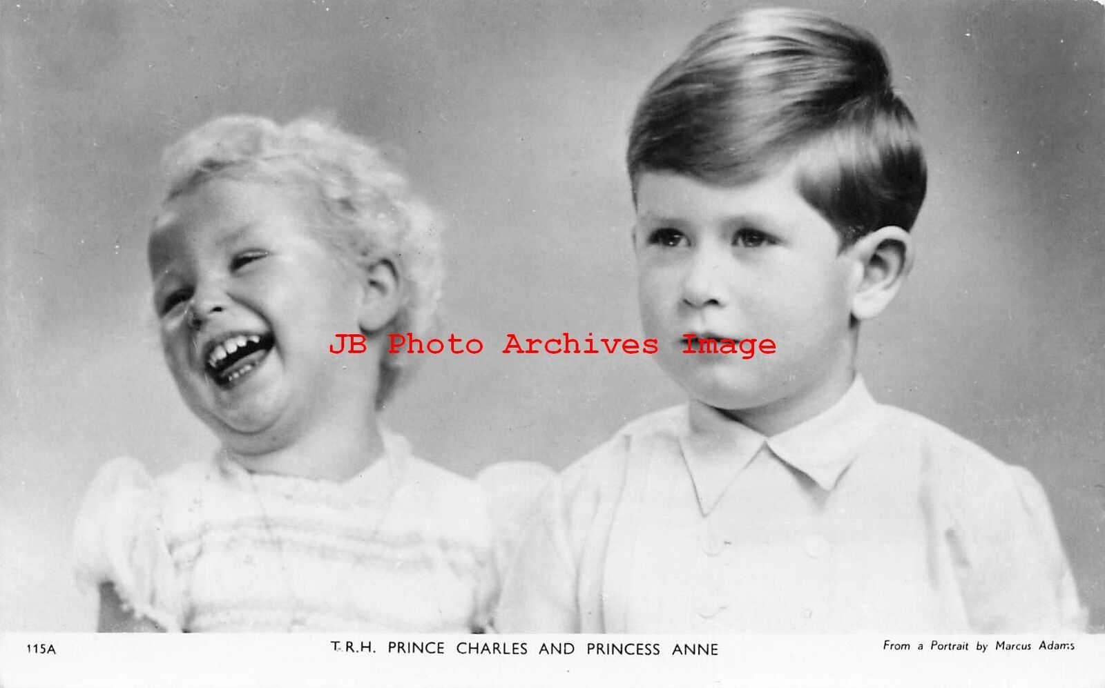 English Royalty, Prince Charles & Princess Anne Laughing, Tuck No 115A ...