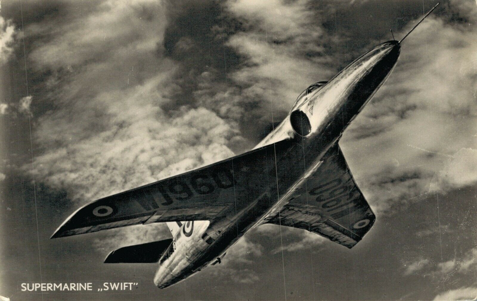 Aviation Supermarine Swift Jet Fighter Rolls Royce Avon Aircraft RPPC ...