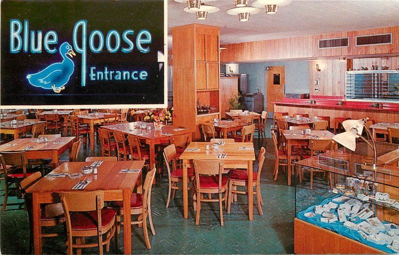 Blue Goose Restaurant Fort Myers Florida 1950s interior Schupka Dexter ...