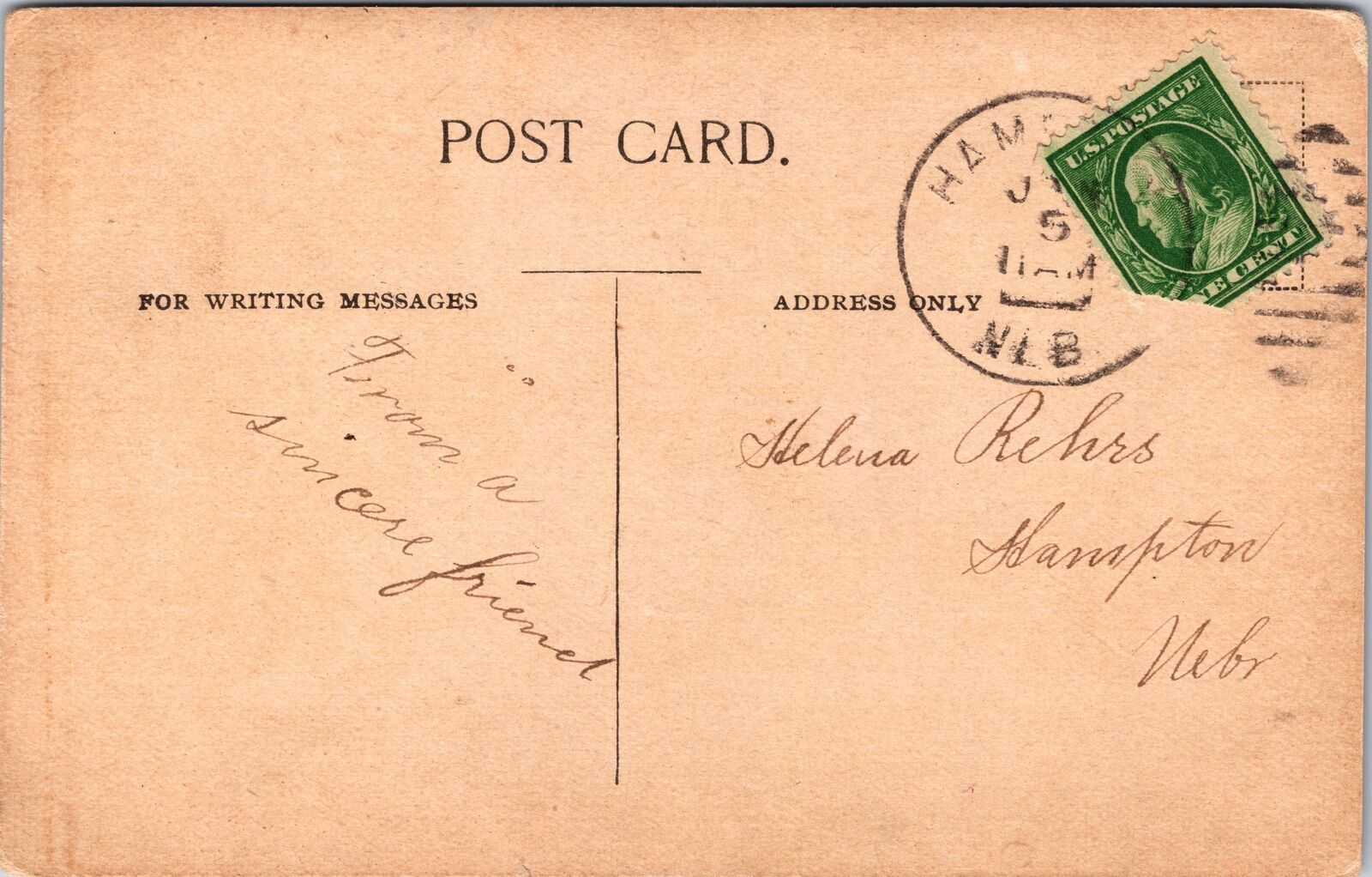 Vintage Postcard "You Know - the Same OLD Place" Mailed From Hampton ...