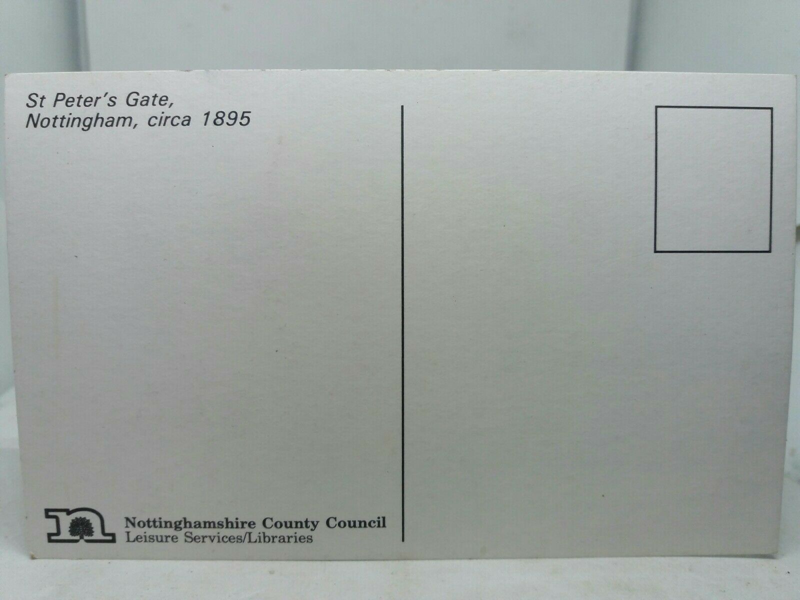 Vintage Repro Postcard St Peters Gate Nottingham C1895 | Europe ...