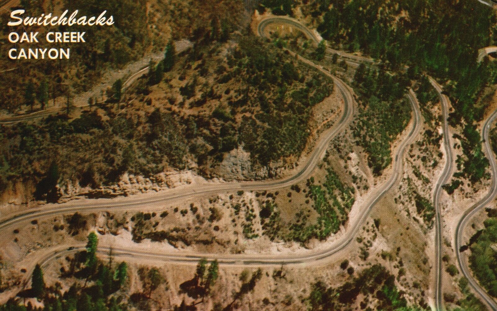 Vintage Postcard Famous Oak Creek Canyon Switchback Road Flagship ...