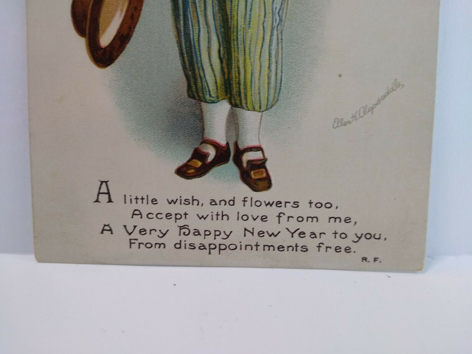 New Year Postcard Ellen Clapsaddle Series 1936 Victorian Child With ...