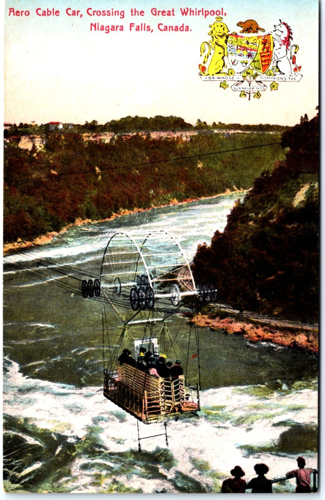 Vintage Postcard Aero Cable CAR Crossing the Whirlpools at Niagara ...