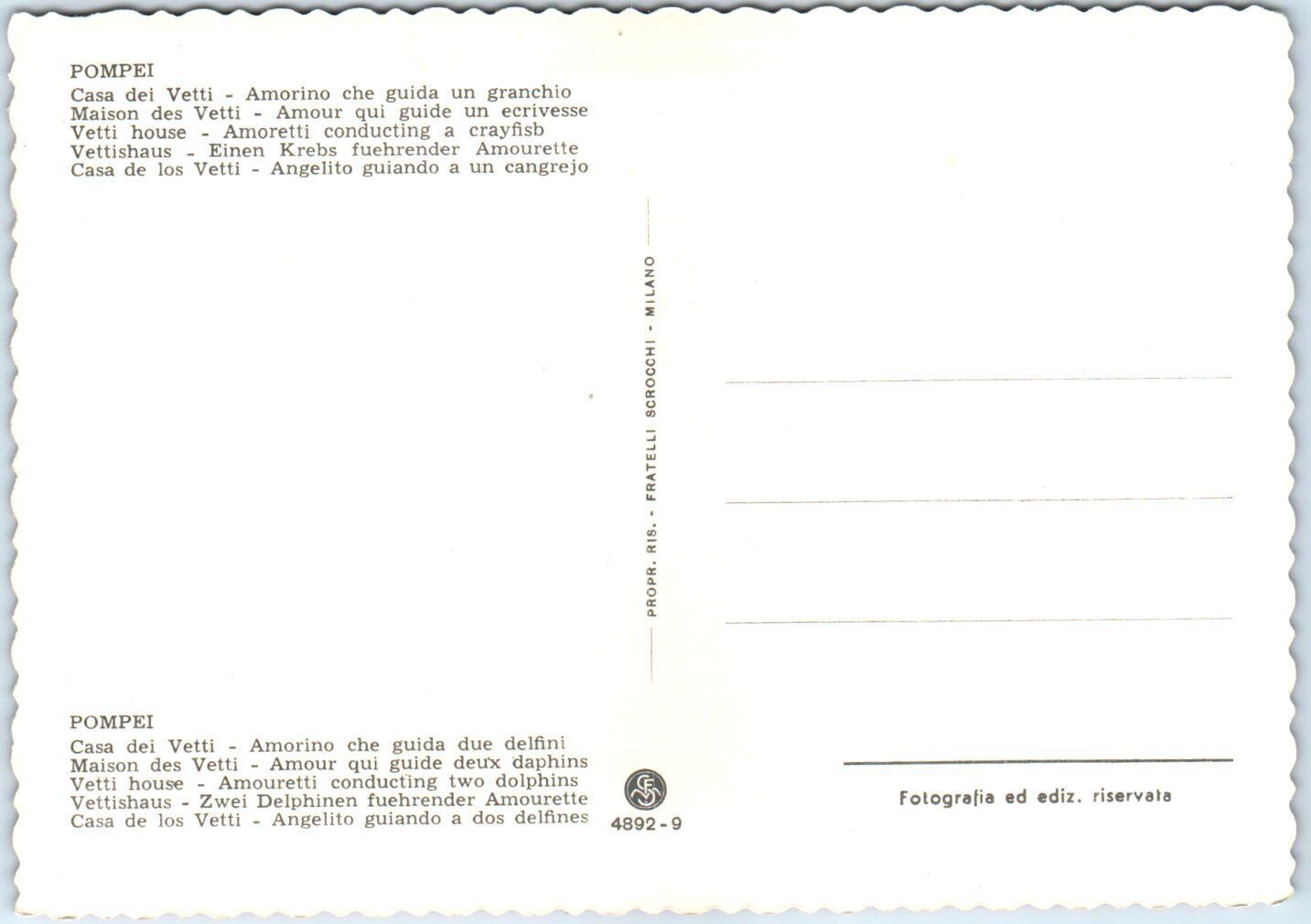 Amouretti conducting two dolphins and a crayfish, Vetti House - Pompei ...