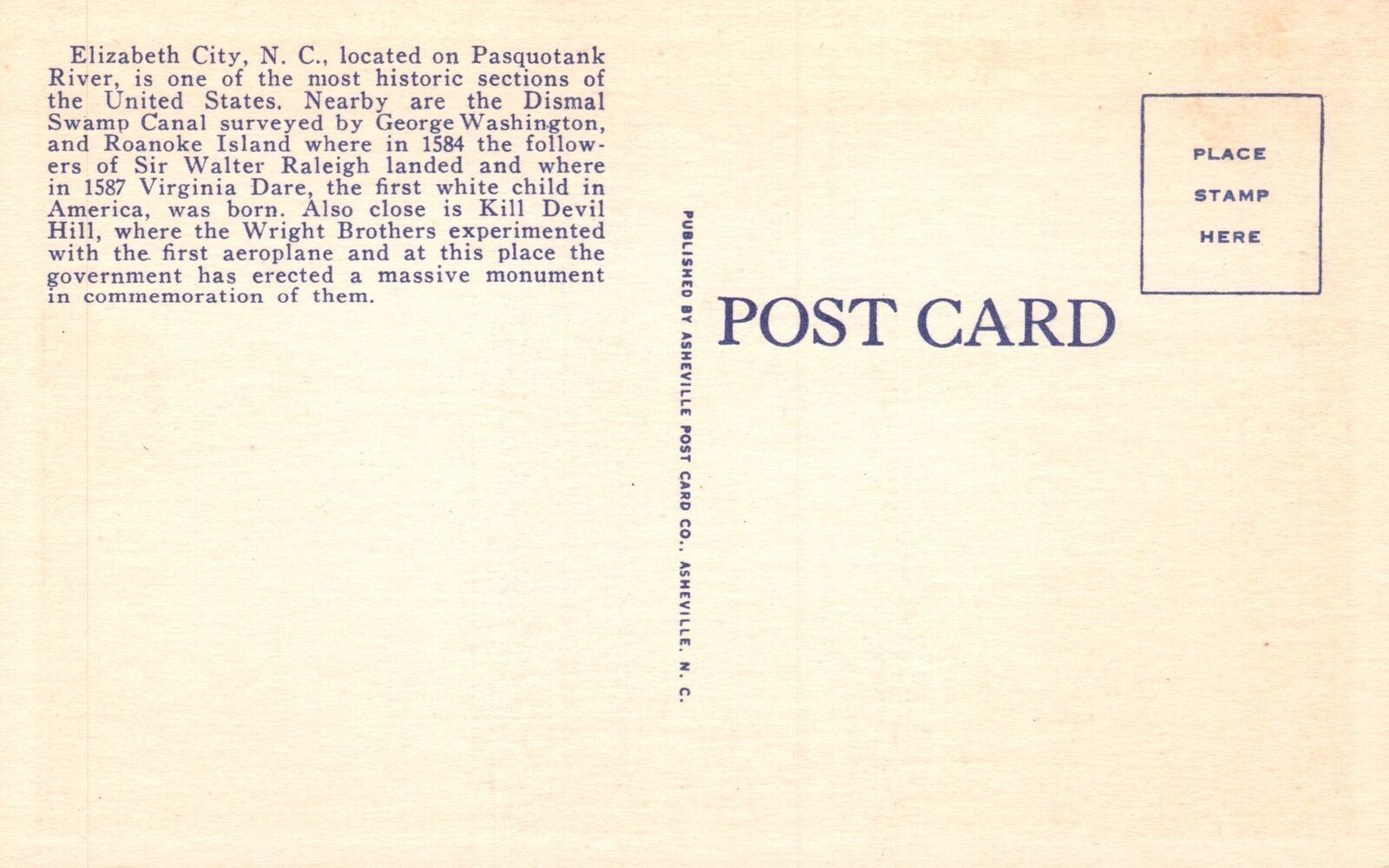 Vintage Postcard Bridge Across Pasquotank River Elizabeth City North ...