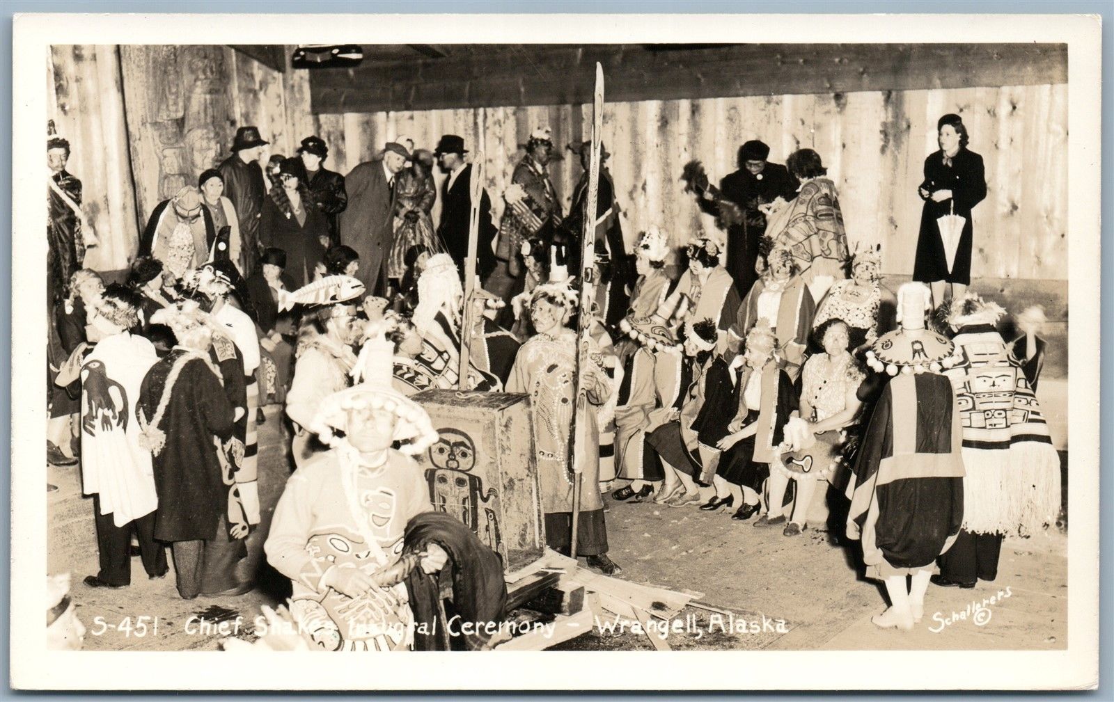 Indian Chief Snake Inaugural Ceremony Wrangell AK Antique Real Photo PC ...