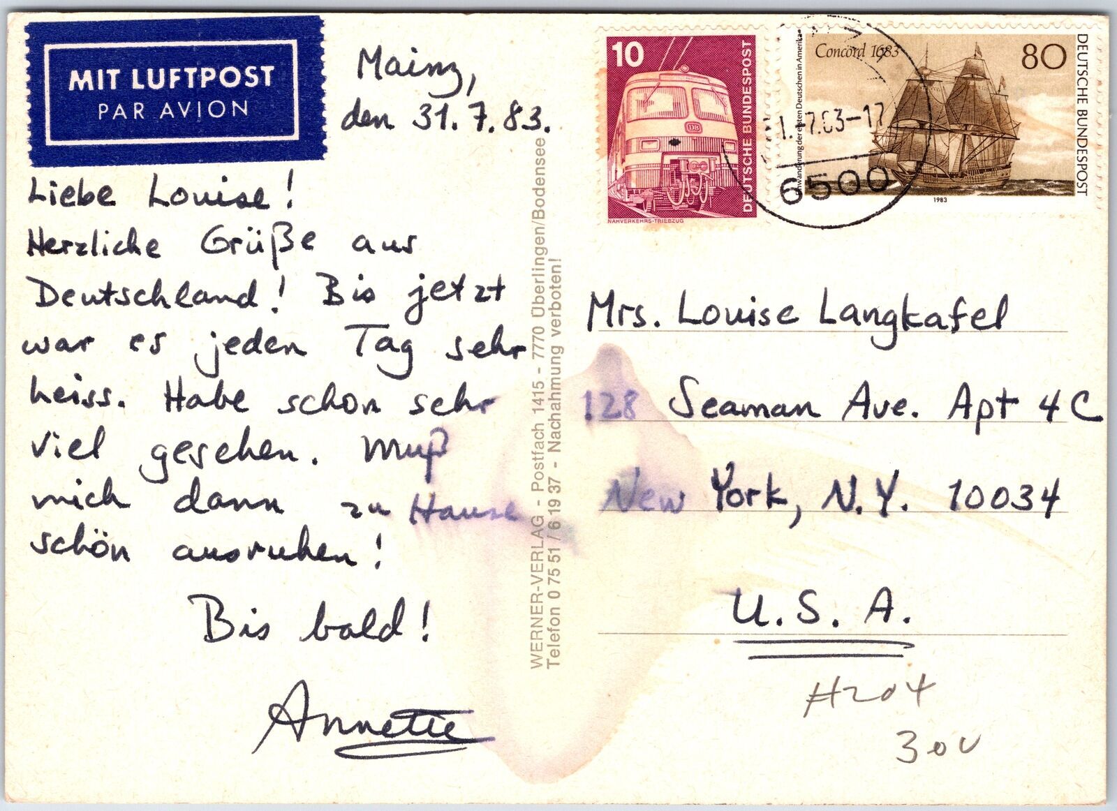 Vintage Continental Size Postcard (4) Historic Sights at Rottweil ...