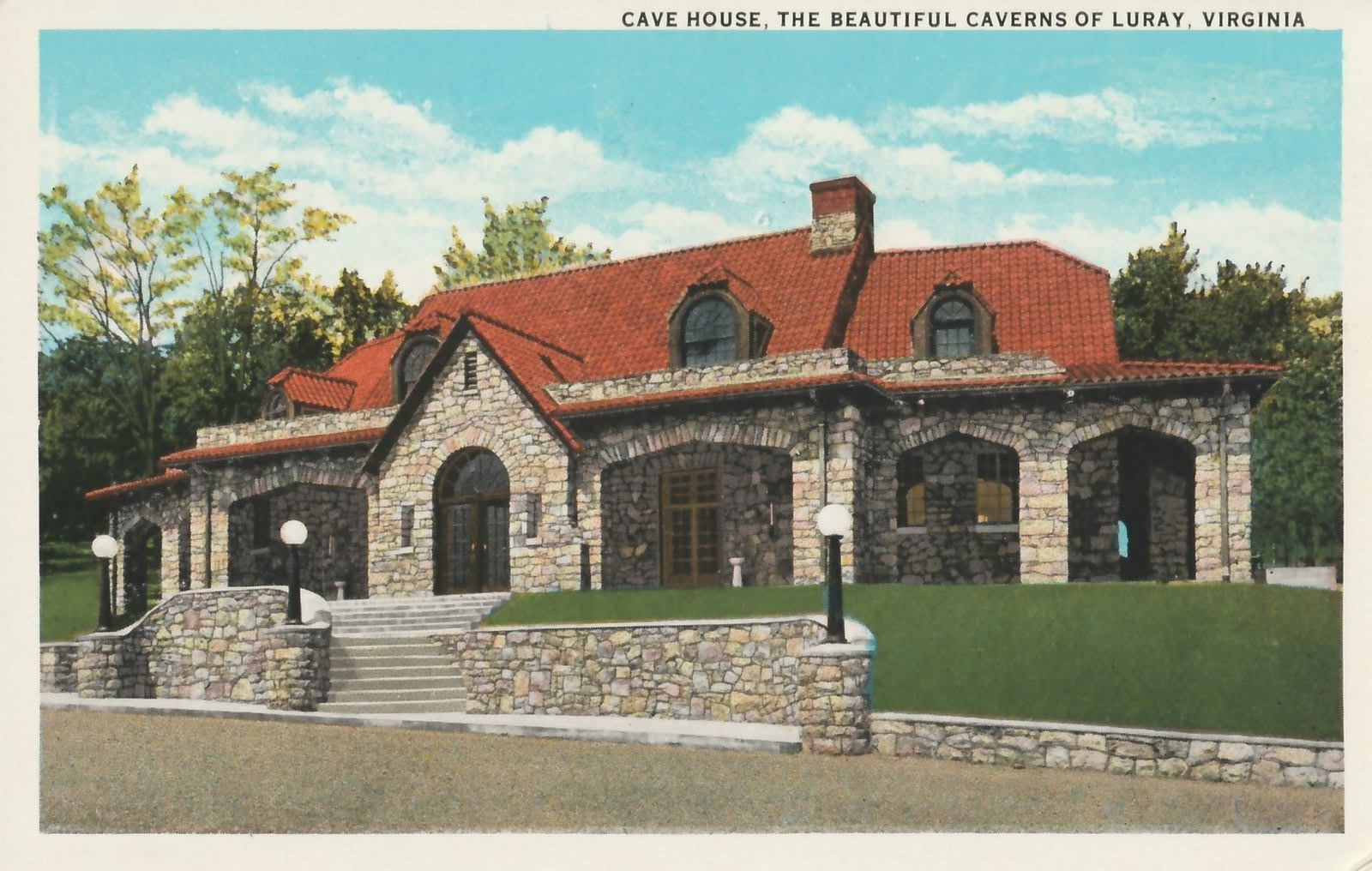 Vintage Postcard Cave House Located at the Entrance to the Caverns of ...