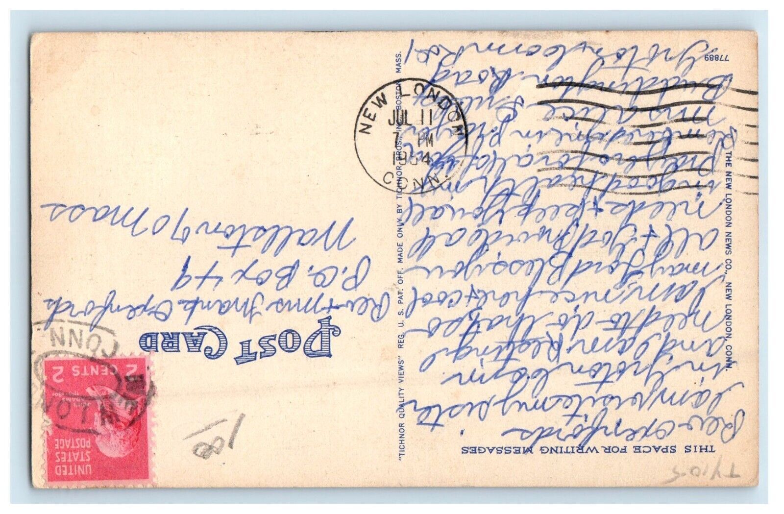1954 Public Library Building Groton Connecticut CT Posted Vintage ...