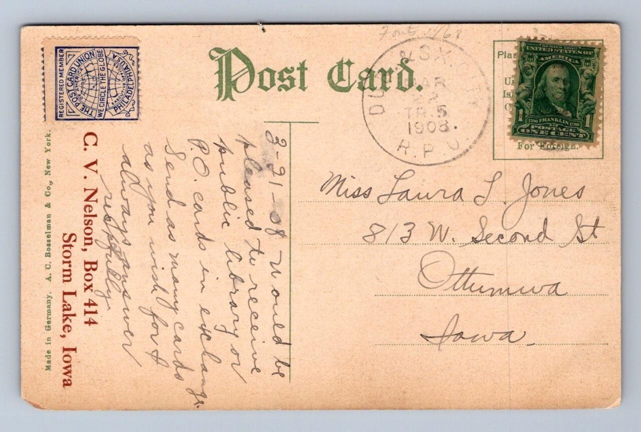 Chautaqua Park From Lake Shore Storm Lake Iowa RPO Postcard Exchange ...