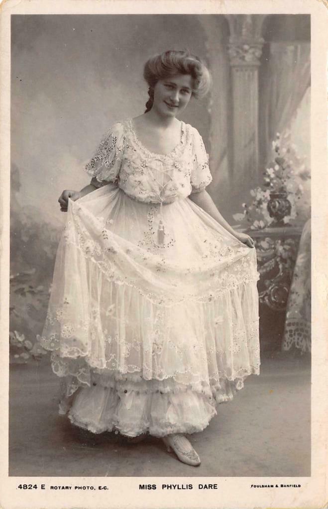 RPPC MISS PHYLLIS DARE Edwardian Actress 1943 Cancel Vintage Photo ...