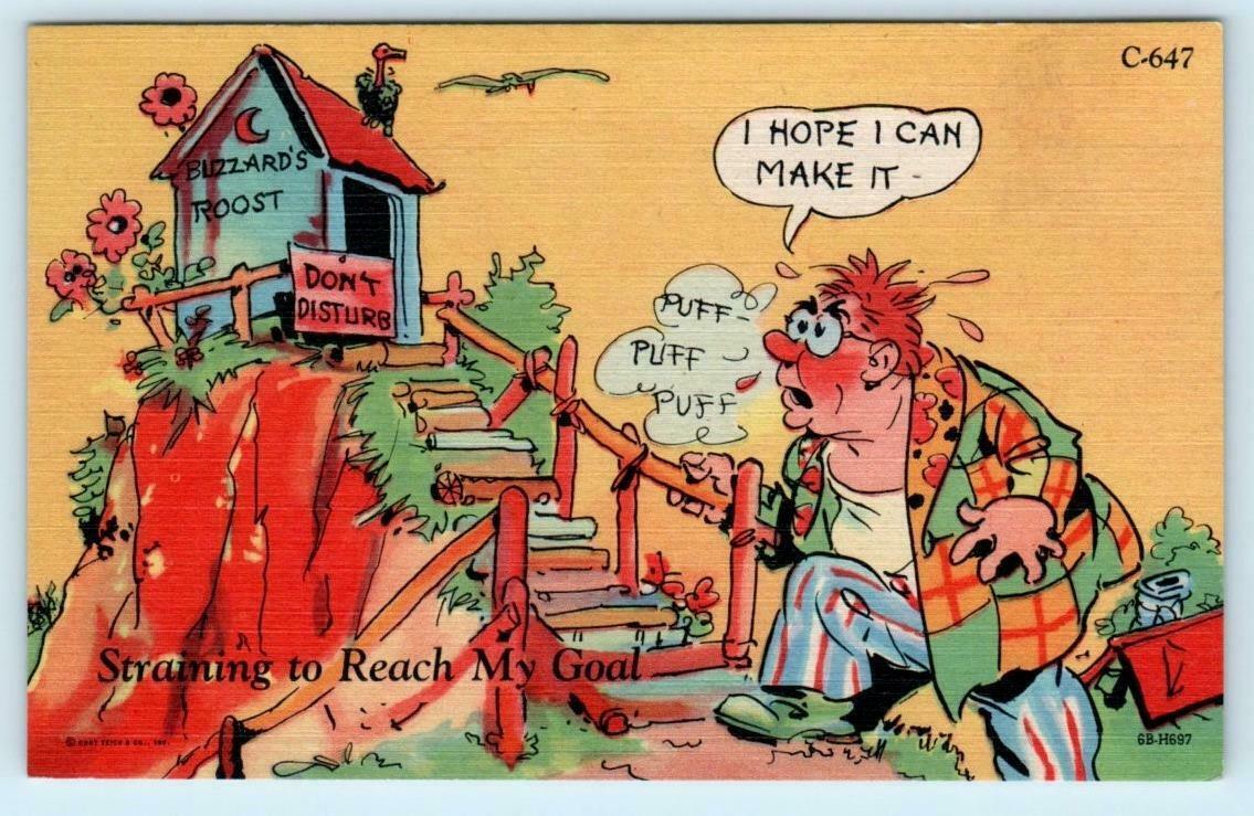 RAY WALTERS Rural Relief Comic OUTHOUSE ~ Greetings Necedah, WI 1940s ...