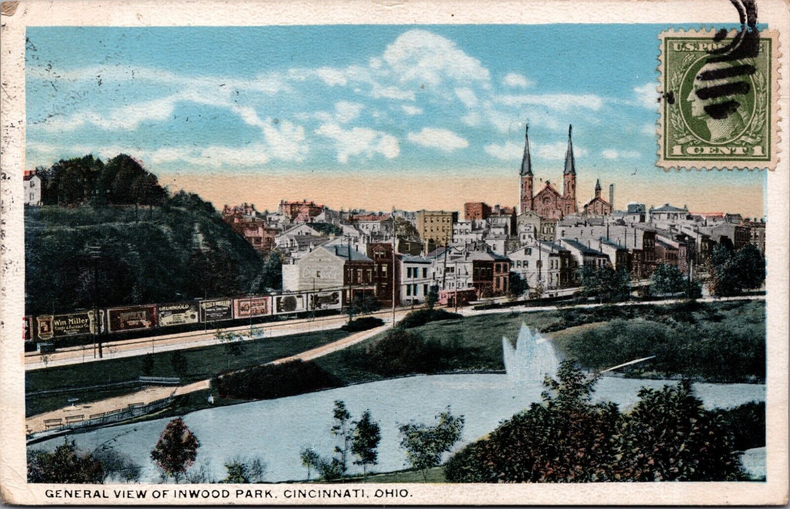 USA General View of Inwood Park Cincinnati Ohio Vintage Postcard C034 ...