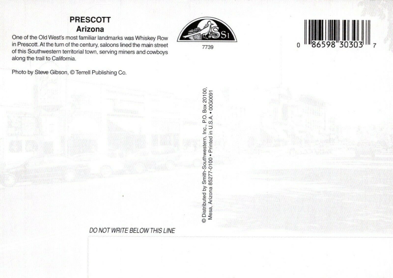 AZ, Prescott, Arizona Street View Postcard, Welcome to Whiskey Row ...
