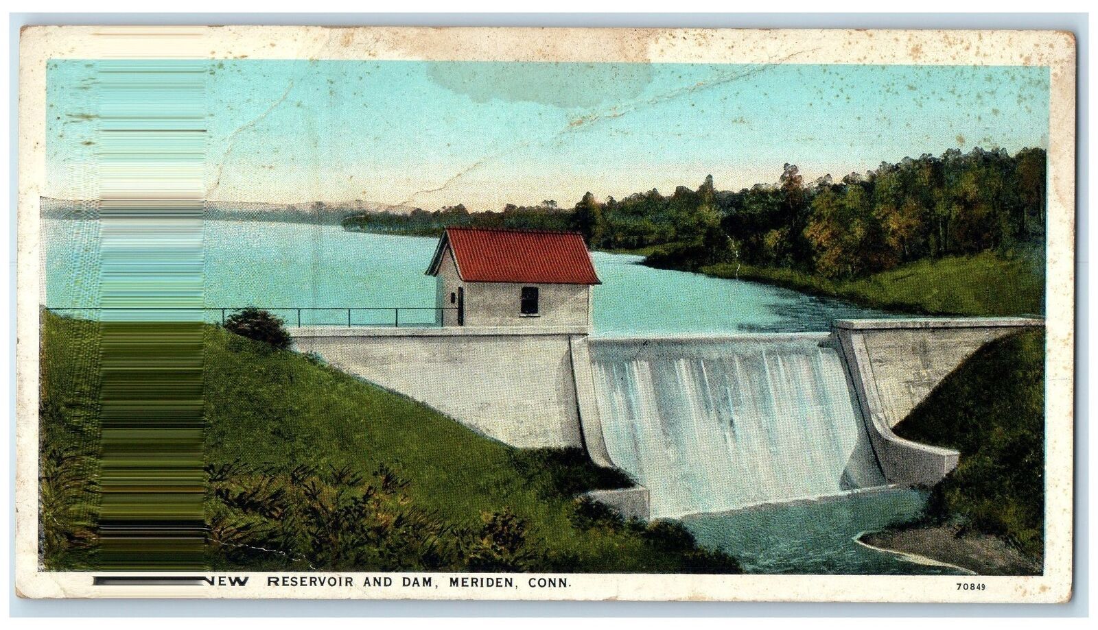 c1940's New Reservoir And Dam Meriden Connecticut CT Unposted Vintage ...