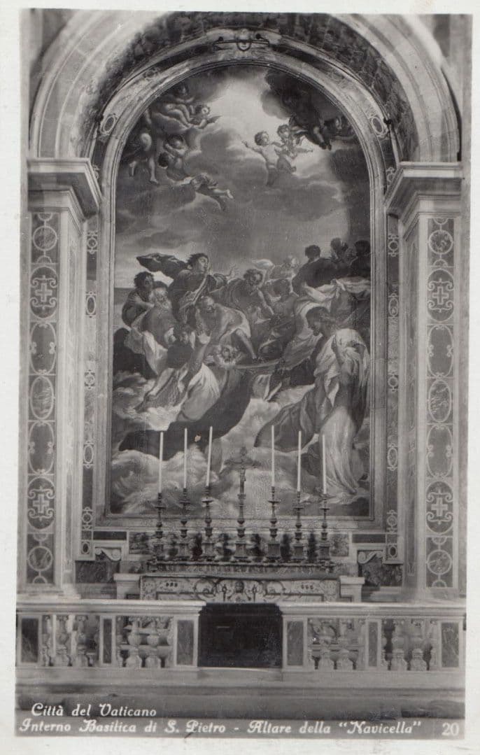 Basilica Di San Pietro Altare Della Navicella Italy Real Photo Postcard ...