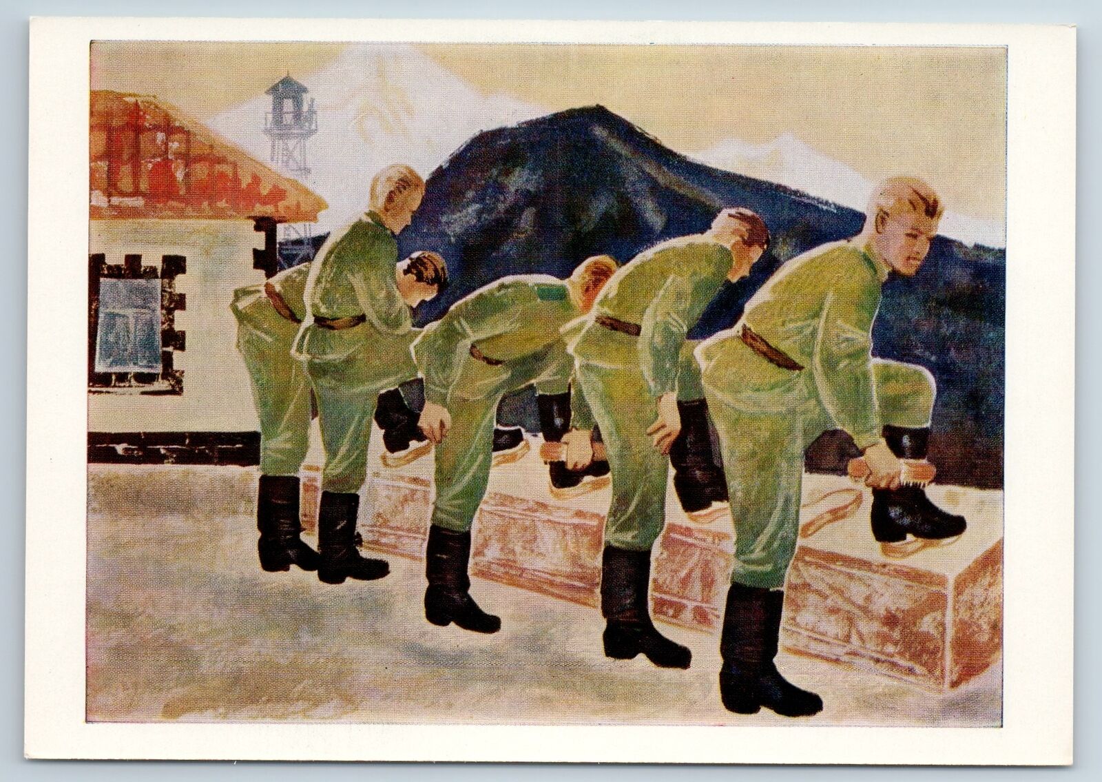 1969 SOVIET SOLDIER Border Guard MORNING Military Boundary USSR Vintage ...