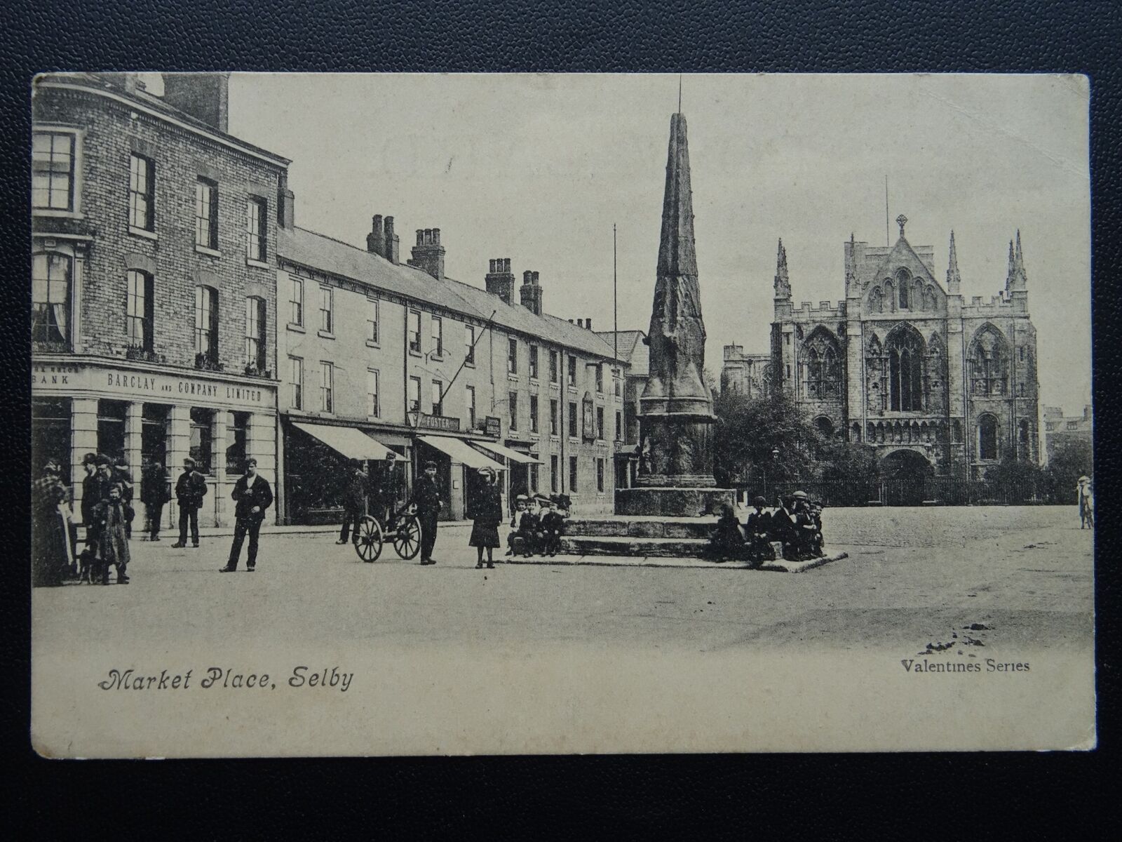 North Yorkshire SELBY Market Place Animated Scene c1905 Postcard by ...