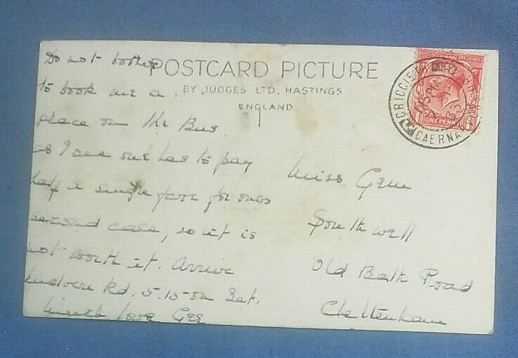 Vintage Judges Postcard No. 9005 The Train On Snowdon Summit Postmarked ...