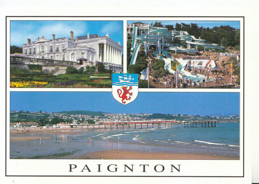 Devon Postcard - Paignton - Oldway Mansion - Goodrington - The Beach ...