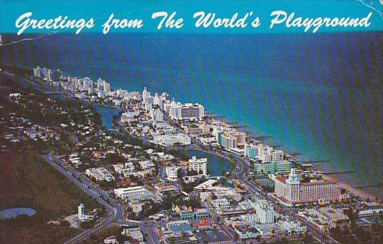 Florida Miami Beach Greetings From The World's Playground 1962 | United ...