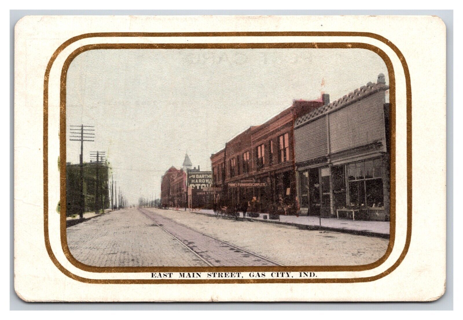 East Main Street View Gas City Indiana IN DB Postcard H28 | United ...